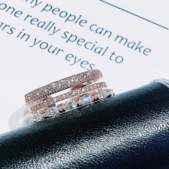 Jewelry | New Rose Gold Triple Stackable Adjustable Ring | Poshmark